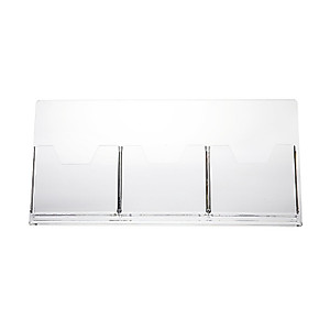 Source One Deluxe Clear Acrylic Countertop Greeting Card Display 1 & 3 Pockets Available (1, 3 Pocket)