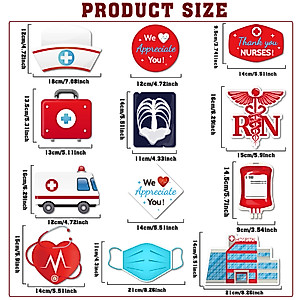 54 Pcs Nurses Week Decorations,Thank You Nurse Hanging Swirls Nurse Appreciation Foil Ceiling Hanging Swirl Streamers for Nursing School Doctor Medical Themed RN Graduation Party Supplies Decor