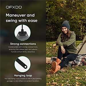 OFXDD Rubber Fly Swatter, Long Fly Swatter Pack, Fly Swatter Heavy Duty (3 Pack) (Black)