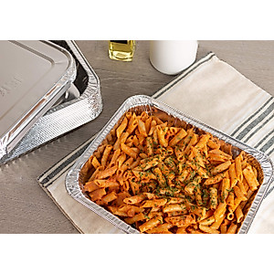 Jetfoil Aluminum Foil Steam Table Pans With Lids | Perfect for Catering, Party Supplies & Suitable for Broiling, Baking, Cakes and Pies - 9 x 13 Half size Deep | Pack of 30