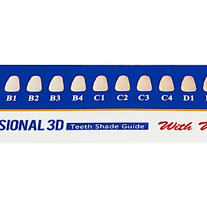 6 Pack Professional 3D Teeth Shade Guide with Whitening Daily Progress Log by Accu White (6 Pack, 6 Week Supplies)