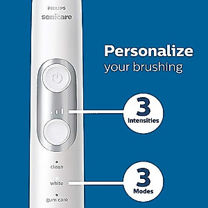 Philips Sonicare ProtectiveClean 6100 Rechargeable Electric Power Toothbrush, Frustration Free Packaging, White, HX6877/33