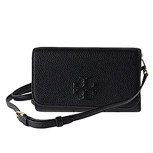 Tory Burch Women's Thea Flat Wallet Crossbody (Black)