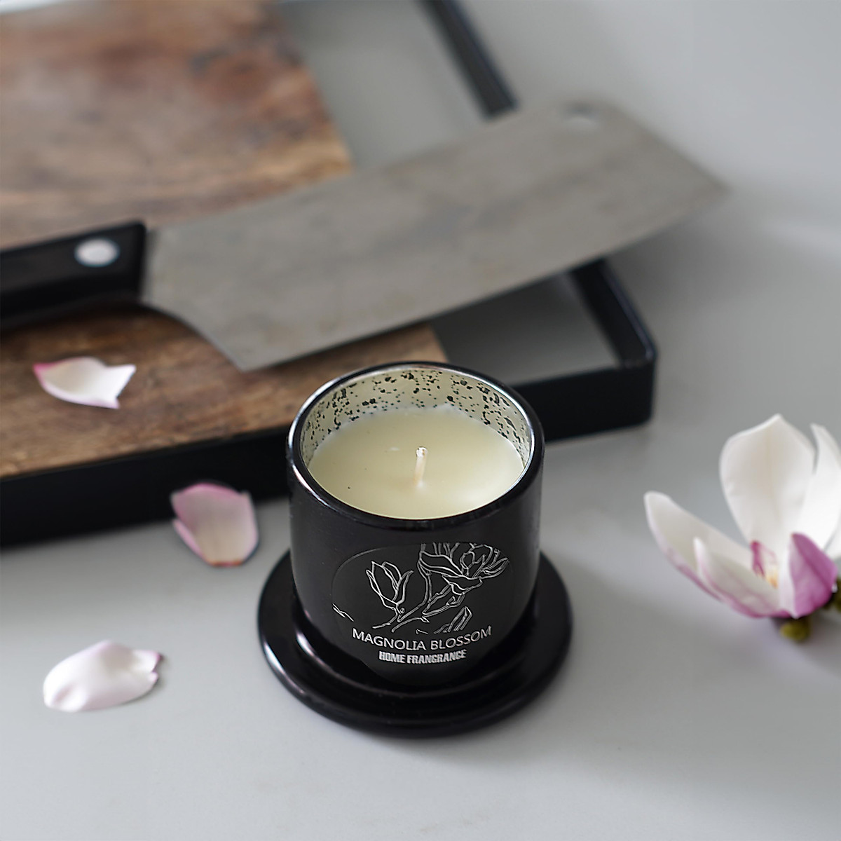 Luxury Rosemary Scented Candles, Soy Wax Glass Dome Candles, 21 OZ Birthday Gift for Women, Relaxing Aromatherapy Candles, Luxury Candles, Romantic Gift for Valentine, Christmas and Mom (Black)