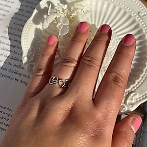 ROWAWA Mother's Ring, Mother's Daughter's Ring, Women's Friendship, Best Friend, Best Friend, Sister's Mother Promises to Women, Her Personalized Carved Custom Name, Sterling Silver