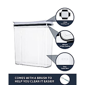 FreshKeeper 14PCS Airtight Food Storage Containers - 2PCS Cereal Containers Storage - Ideal for Cereal, Flour and Sugar Storage