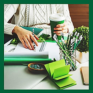 St. Patrick's Day Pencils Shamrock Pencils Clover Novelty Stripe Pencils with Eraser Assorted Kids Pencils Lucky Wood Pencils for 100th Day of School Party Favor Office Supply, 5 Styles (25 Pieces)