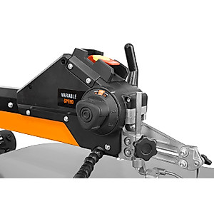 WEN LL2156 21-Inch 1.6-Amp Variable Speed Parallel Arm Scroll Saw with Extra-Large Dual-Bevel Steel Table, Black Orange