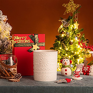 LOVECASA Extra Large Kitchen Utensil Holder, 7.4" Ceramic Utensil Holder For Kitchen Countertop With Heavy And Sturdy Base, Farmhouse Utensil Holder For Kitchen Décor, Utensil Crock Organizer, White