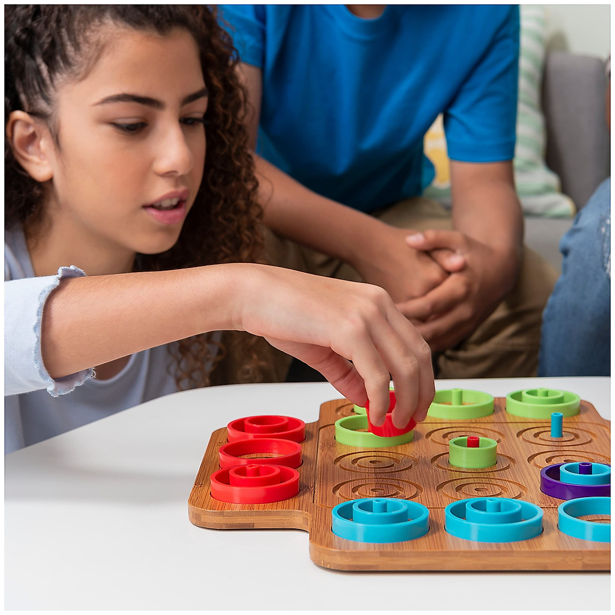 Otrio Wood Strategy-Based Family Board Game Award-Winning STEM Interactive Puzzle Game, for Adults and Kids Ages 8 and up