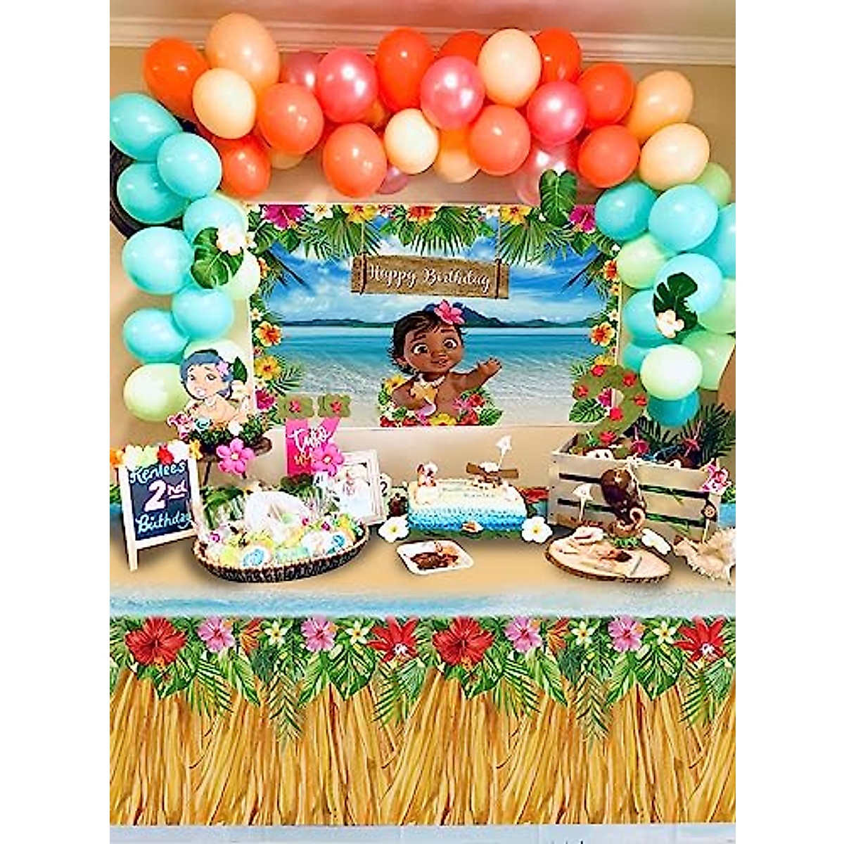 Moana Backdrop Tablecloth For Birthday Parties