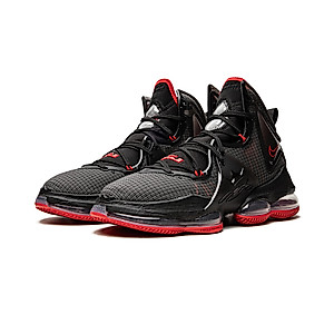 Nike Men's Lebron 19 Space Jam Basketball Shoes, Black/Red, 8.5