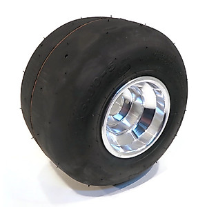 The ROP Shop | (Pack of 2) Tubeless Racing Slick Tire 11x6.00-5 with Aluminum Wheel for Go Kart