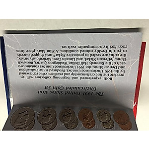 1991 P D US Mint Set 10 Pieces comes in US mint Packaging Brillent Uncirculated