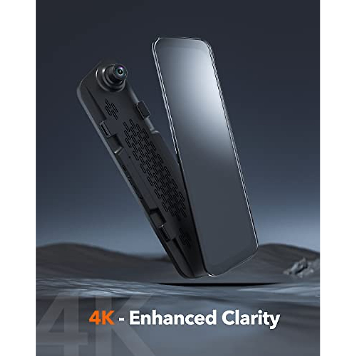 WOLFBOX G840S 12" 4K Mirror Dash Cam Backup Camera, 2160P Full HD Smart Rearview Mirror for Cars & Trucks, Front and Rear View Dual Cameras, Night Vision, Parking Assistance, Free 32GB Card & GPS