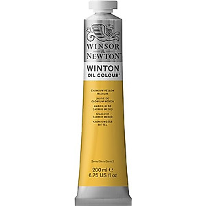 Winsor & Newton Winton Oil Color, 200ml (6.75-oz) Tube, Cadmium Yellow Medium