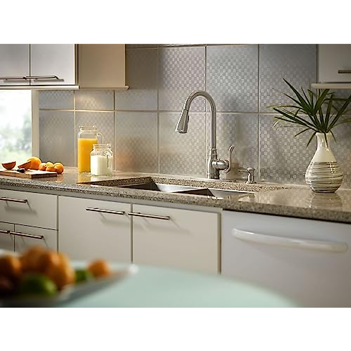 Moen CA87003SRS 1H SRS Kitchen Faucet, 9, Spot Resist Stainless