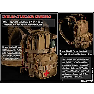 CLTAC Tactical Small MOLLE Hydration Pack Outdoor Water Bladder Carrier Pack for Vest Backpack