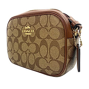 Coach Mini Jamie Camera Bag in Signature Canvas in Khaki/Saddle 2
