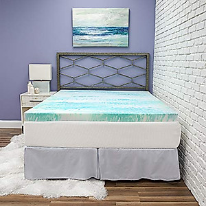BioPEDIC 3" Gel Swirl Memory Foam Mattress Topper, Queen