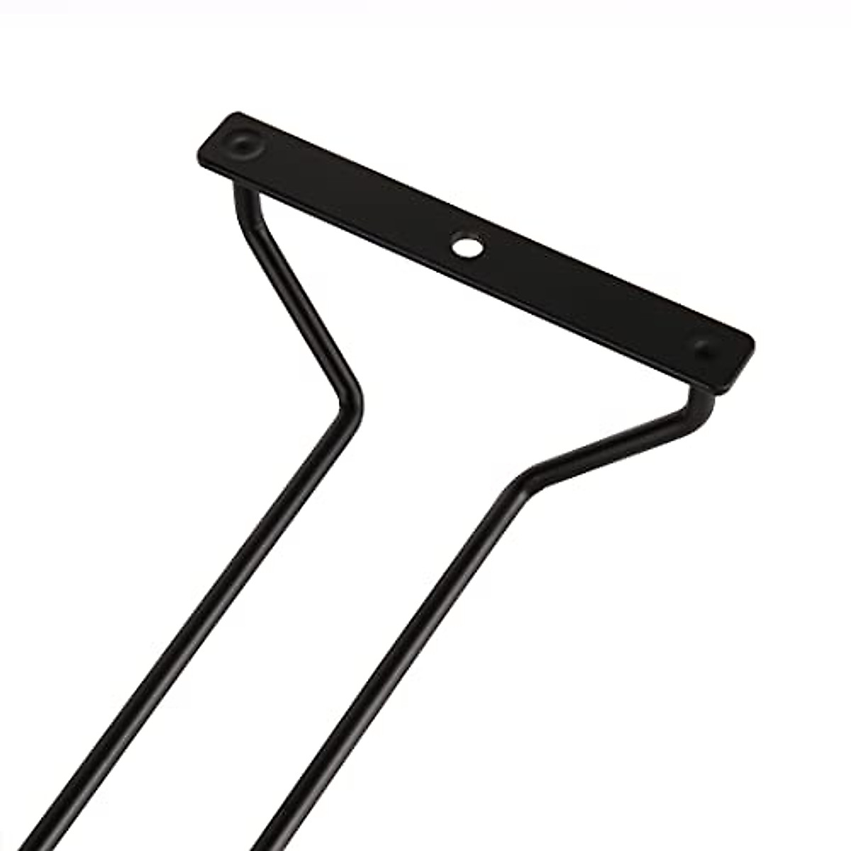 Dianoo 18cm Black Wine Glass Rack Under Cabinet, Wine Glass Holder Under Shelf, Hanging Stemware Holder For Bar Dining Room, 1 Row