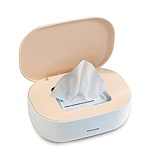 AnyCar Wipes Holder, Household Large Capacity Sealing Tissue Storage Holder, Wall Mount Wipes Mask Storage Box, Desktop Wall Storage Box with Lid (Pink)