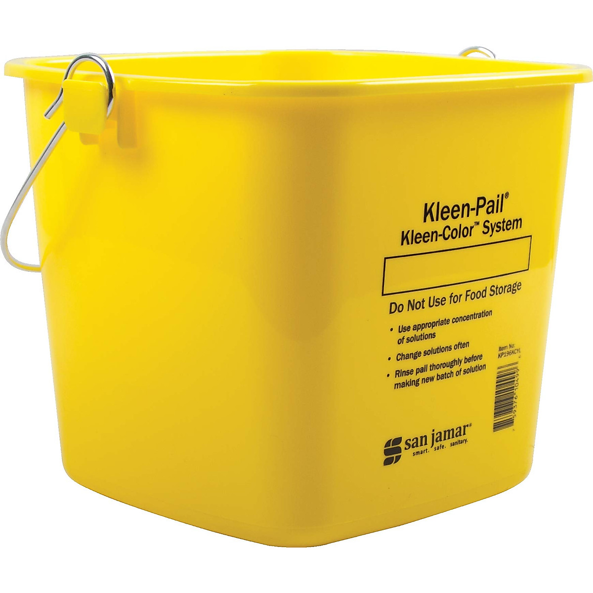 San Jamar Kleen-Pail® Plastic Cleaning Bucket 6 Quarts Yellow