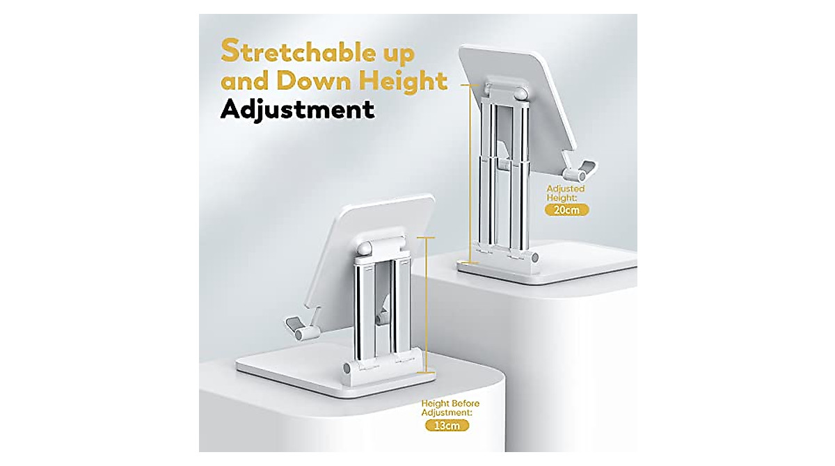 ZORATIU Adjustable Cell Phone Stand for Desk - Stable & Foldable