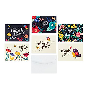 Spark Ink 36 Thank You Cards with Envelopes Bulk, Thank You Notes, Blank Cards and Envelopes, for Wedding, Gift Cards, Christmas, Graduation, Bridal & Baby Shower, Funeral - 4x6 Bulk Stationary Set