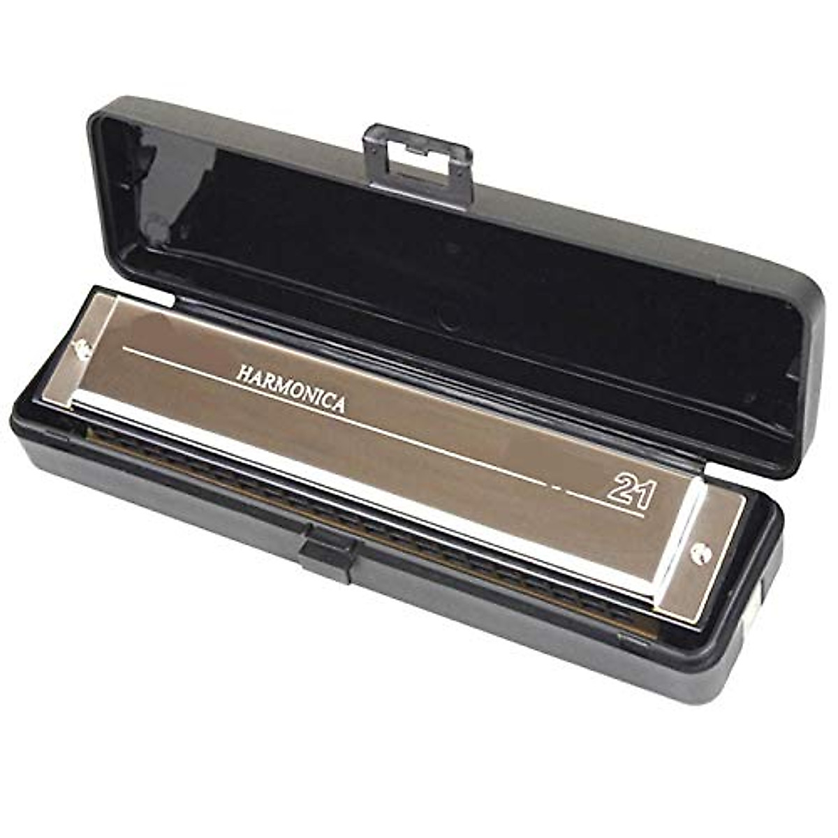 WAAZVXS Tremolo Harmonica 21 Holes Hope 6621 Brass Reeds ABS Comb Stainless Steel Coverplate Key Of C Harp Musical Instruments (Color : Key G)