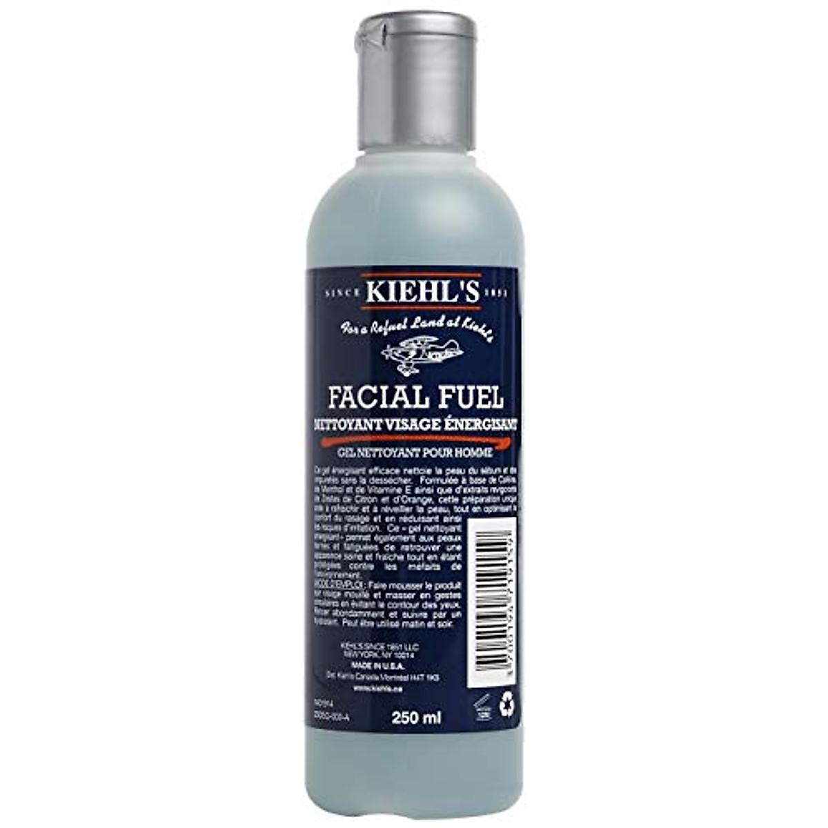 Kiehl's Facial Fuel Energizing Face Wash Gel Cleanser for Men, 8.4 Ounce