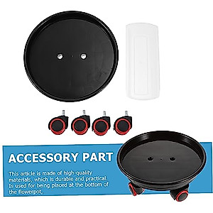 YARNOW 1pc Flower Pot Tray Planter Outdoor L Brackets Heavy Duty Outdoor Pots for Plants Plant Caster Wheels Plastic Plant Caddy Plant Container Tray Flower Pot Moving Tray Plant Pot Tray