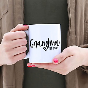 Pregnancy Announcement For Grandparents Coffee Mugs - Grandma Est 2023 Grandpa Est 2023 11 oz Mugs - Great Pregnancy Reveal Idea For Your Baby Announcement - Mug Set -Promoted to Grandma & Grandpa (2)