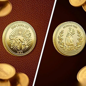 John Wick Continental Coin – Metal Souvenir, 40MM Movie Prop Collectible Coin, Durable Hardware Craft for Fans & Collectors (4pcs Gold)