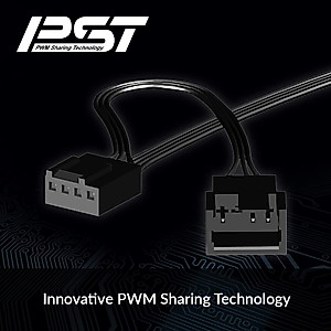 ARCTIC F12 PWM PST (5 Pack) - 120 mm PWM PST Case Fan with PWM Sharing Technology (PST), Quiet Motor, Computer, Fan Speed: 230-1350 RPM - Black
