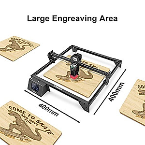 Longer RAY5 Laser Engraver 60W, Laser Engraver 10W Output Power, 32-bit Motherboard, Compresed Spot CNC, App Offline Control, DIY Engraver Tool for Metal/Glass/Wood, Engraving Area 15.7"x15.7"