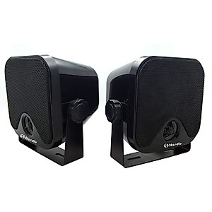 4 Inches Heavy Duty Waterproof Boat Marine Box Outdoor Speakers Surface Mounted for Skid Steer ATV UTV RZR Golf Cart Tractor Powersports Boat Truck Jeep