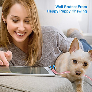 Quickeep iPhone Charger 10ft 90 Degree Lightning Cable 3 Pack iPhone Charging Cable Right Angle Nylon Braided Fast Charger Cord Compatible with iPhone 14/13/12/11/Xs/XR X/8/7 (Rose Gold)