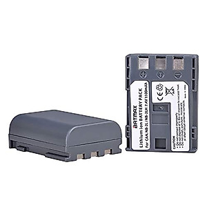 Batmax 2Pcs NB-2L NB-2LH Battery + Built-in USB LED Charger for Canon PowerShot G7 G9 S80 S70 S60 S50 S45 S40 S30, Canon DC410 DC420 EOS 350D 400D Digital Rebel XT XTi, VIXIA HF R10