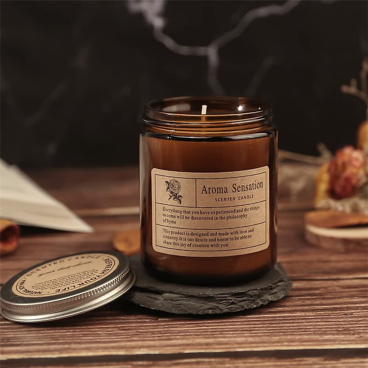 BSitVoik Candles for Home Scented Aromatherapy Candle 7 OZ Long Burning Jar Soy Wax Candles for Valentine Birthday Monday's Day (Lavender)