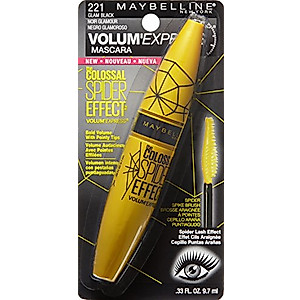 Maybelline New York Volum' Express The Colossal Spider Effect Washable Mascara, Glam Black, 0.33 fl. oz.