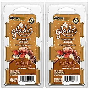 Glade Wax Melts Air Freshener - Holiday Collection 2018 - Nutcracker Delight - Net Wt. 2.3 OZ (66 g) Per Package - Pack of 2 Packages