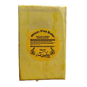 SmellGood Yellow color Raw Unrefined Ghana Africa Pure 5 Pounds, yellow, Shea Butter, 80 Ounce
