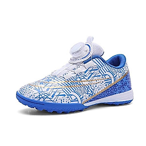 jioovziy Football Shoes for Boys Size 7.5 Unisex's Football Soccer Shoes Professional Soccer Shoes for Unisex-Adult Walking Athletic White