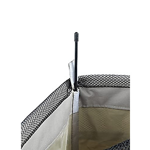 Taupe Corno slimLaundry basket - thin Laundry Hamper with wheels - small space laundry bin - narrow hamper, laundry collector, laundry basket with wheels