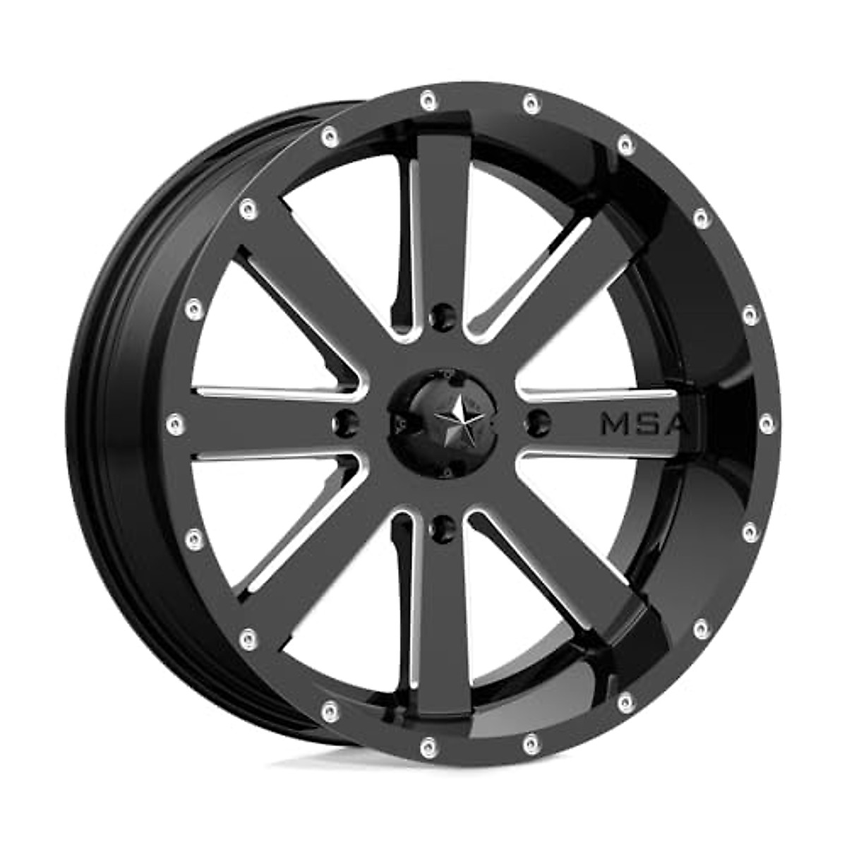 MSA Offroad Wheels MA34 24X7 4X156 G-BLK MILL 00MM - M34-024756M