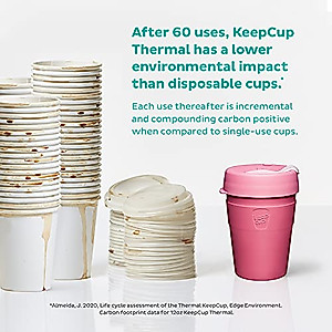 KeepCup Thermal Reusable Stainless Steel Coffee Mug | Travel Cup with Insulated Lid, Vacuum Seal, Lightweight Tumbler | Large | 16oz | Saskatoon