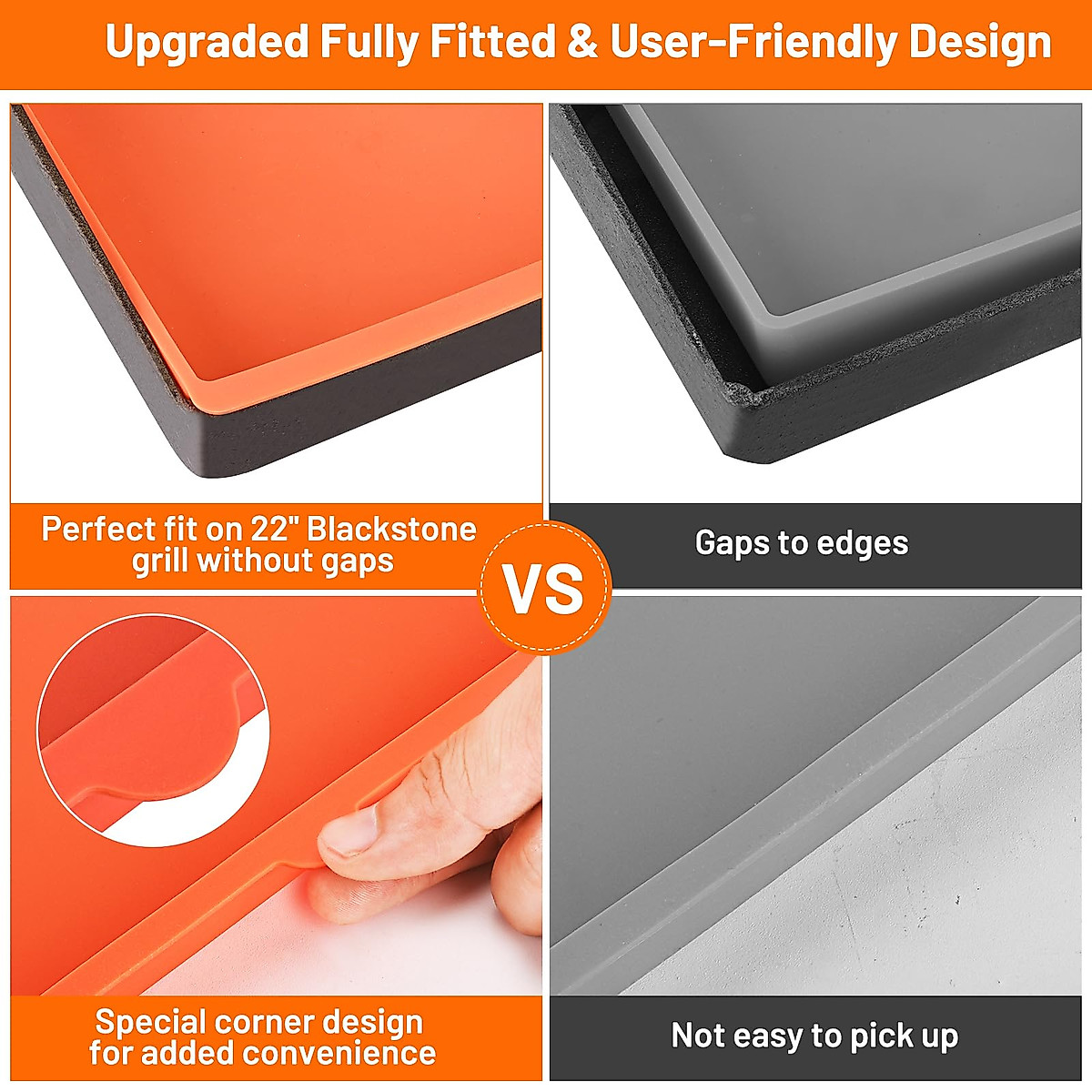 Blackstone Silicone Griddle Mat for Blackstone 36 Inch Griddle, Heavy Duty Food Grade Silicone Griddle Top Cover, Upgraded Reusable Griddle Mat Full Fit Protect Outdoor from Insects Rust Debris