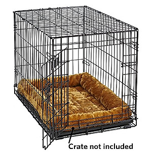 18L-Inch Cinnamon Dog Bed or Cat Bed w/ Comfortable Bolster | Ideal for XS Dog Breeds & Fits a 22-Inch Dog Crate | Easy Maintenance Machine Wash & Dry | 1-Year Warranty