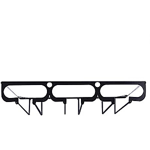 Household Wine Glass Rack, Wine Cabinet Goblet Rack, Wine Glass Rack, Wine Rack Hanging Rack (Color : Black, Size : 3 Rows)